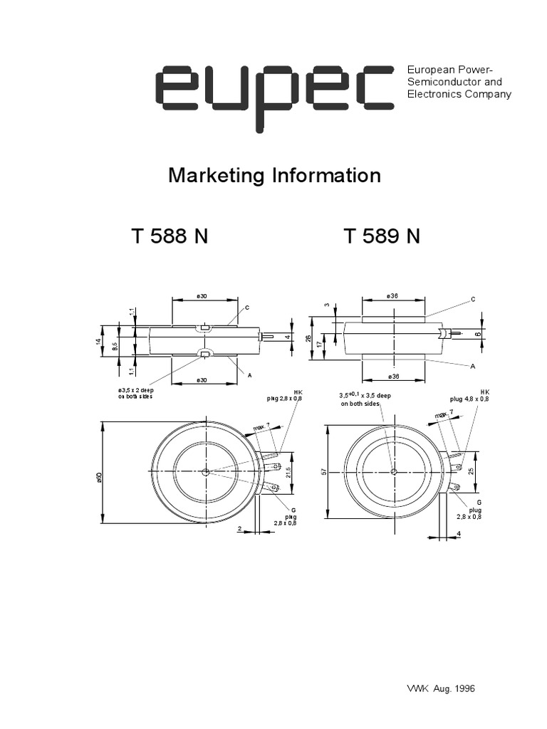 Marketing Information T 588 N T 589 N: European Power-Semiconductor and ...