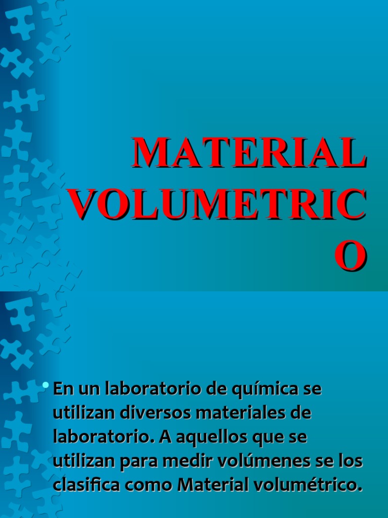 Material Volumetrico | PDF | Cantidades fisicas | Metrología