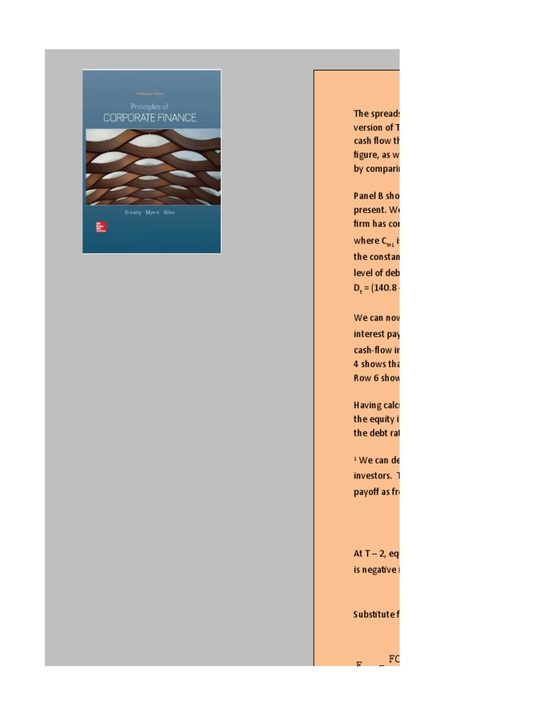 ch19 B Cash-Flow-To-Equity Model | PDF | Free Cash Flow | Cost Of Capital