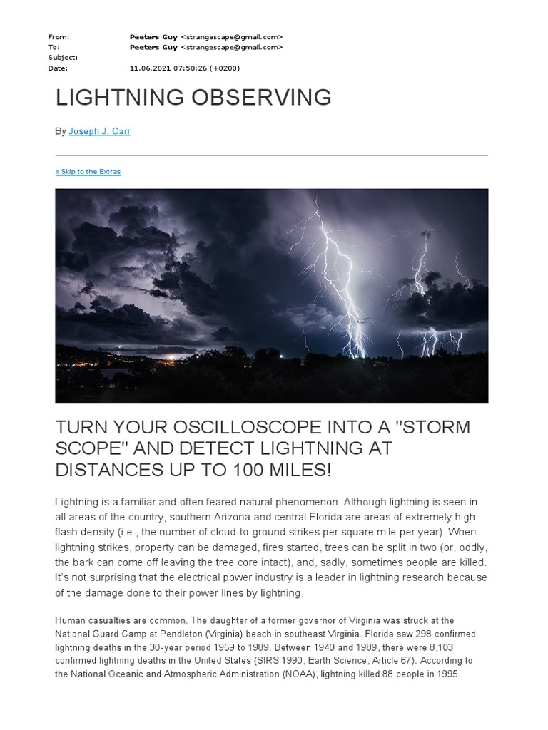 Turn A Scope in A Stormscope See Lightnings at Far Away (Nuts and Volts ...