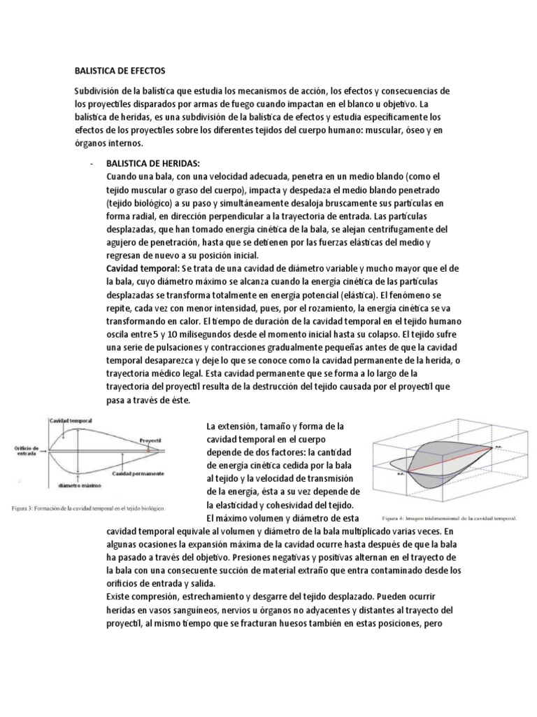 Balistica de Efectos | PDF | Proyectiles | Munición