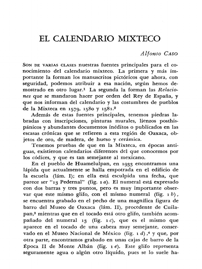 Calendario Mixteco y sus Glifos | PDF | Ciencias sociales | Arte