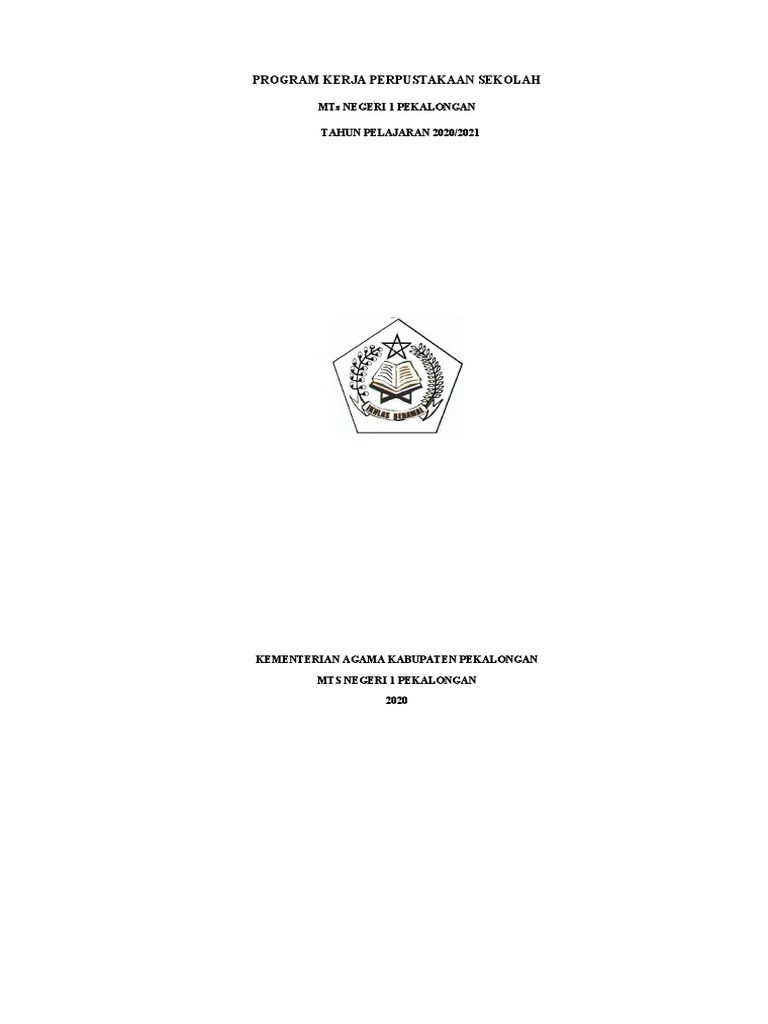 Rencana Kerja Perpustakaan MTs 2020/2021 | PDF | Karier & Perkembangan ...