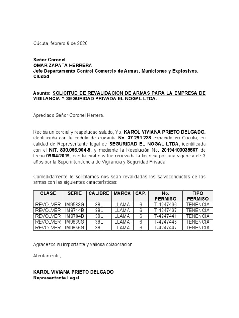 Carta Solicitud de Revalidacion | PDF