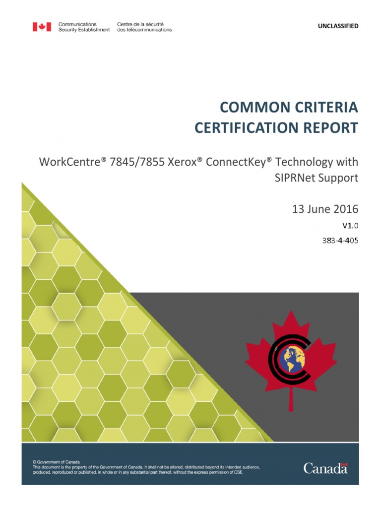 WC 7845 7855 Certification Report CK WSIPRNET June132016 | PDF | Cyberspace | Information Technology