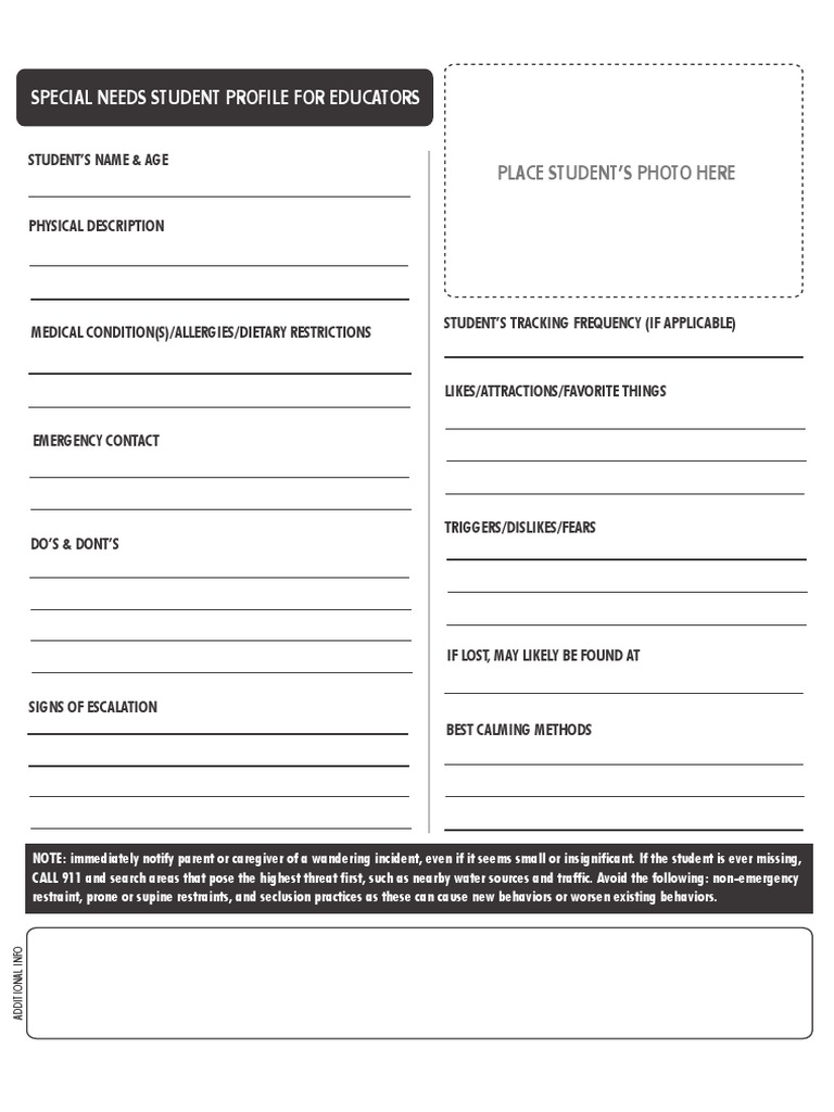 Student Profile Template287265520210531 | PDF