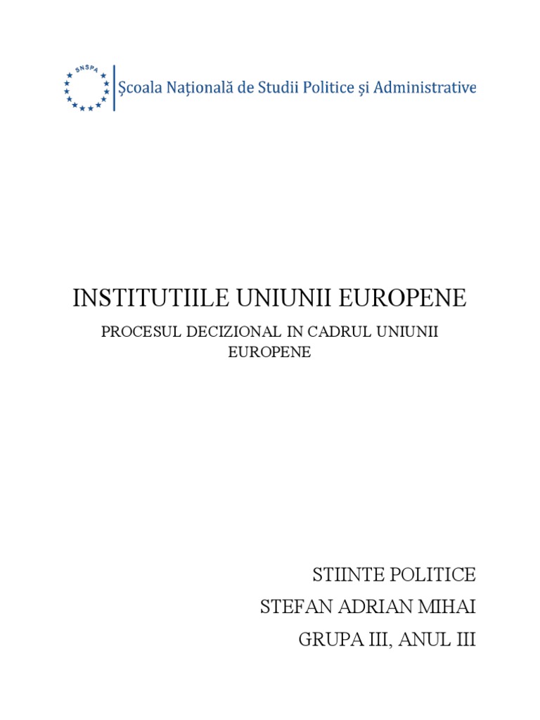 Institutii UE | PDF