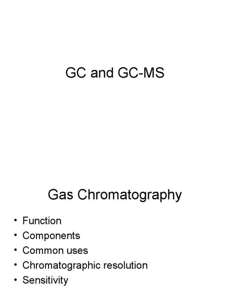 GC and GC-MS | PDF