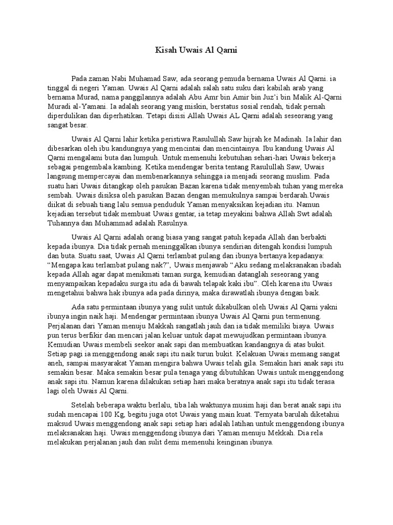 Kisah Uwais Al Qarni | PDF