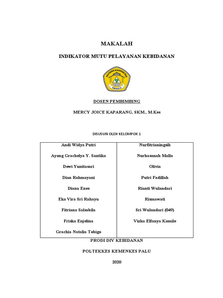 Indikator Mutu (Mutu Pelayanan Kebidanan) | PDF