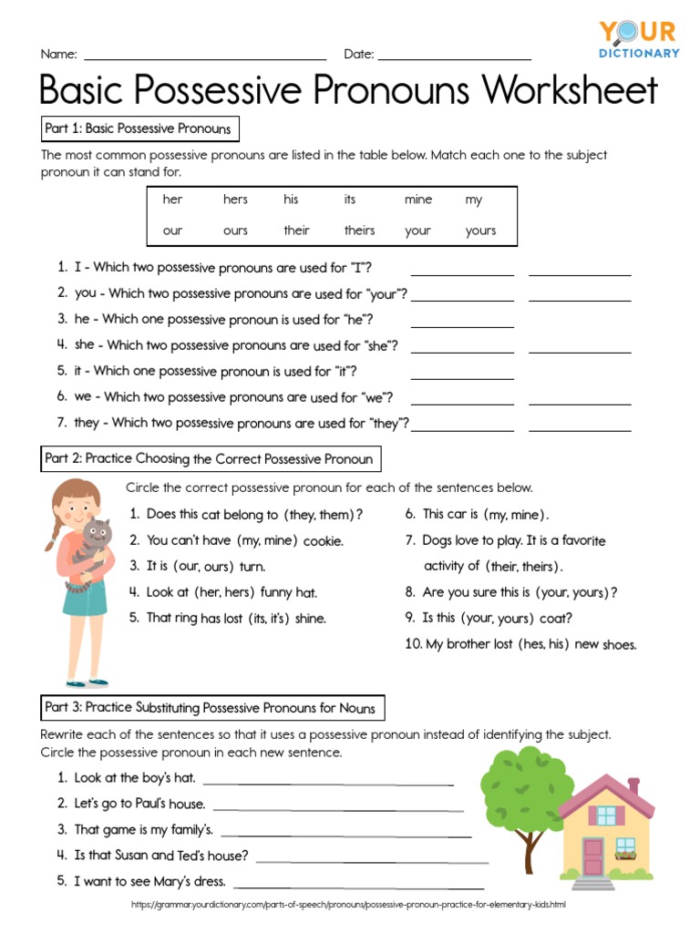 Pronoun Worksheets For 6th Grade
