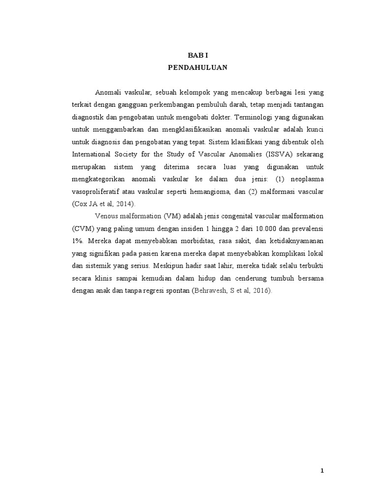 Malformasi Vaskular dan Epidemiologinya | PDF