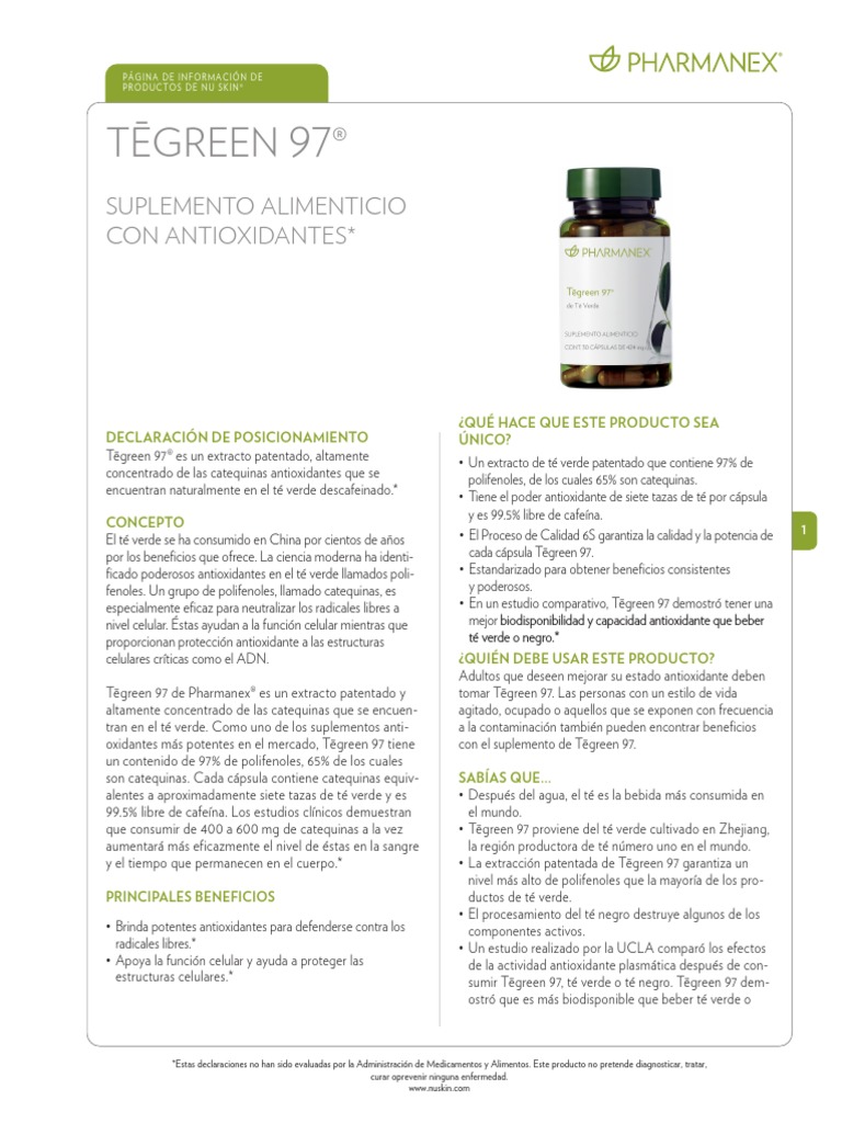 Tegreen MX Pip | PDF | Té | Antioxidante