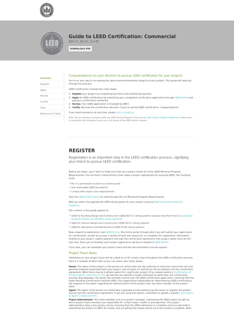 Guide To LEED Certification | PDF | Leadership In Energy And ...