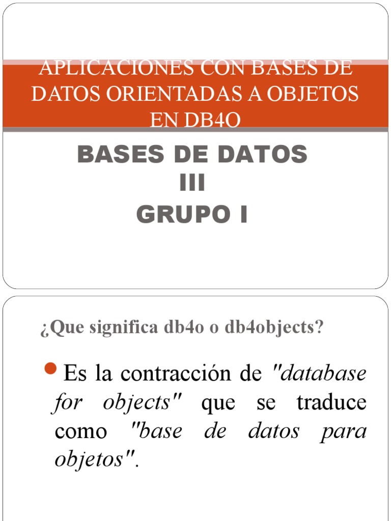Aplicaciones Con Base de Datos Orientada A Objetos Con DB4O | PDF | Modelo de objetos ...