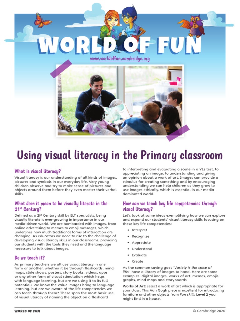 Using Visual Literacy in The Primary Classroom | PDF | Literacy | Learning