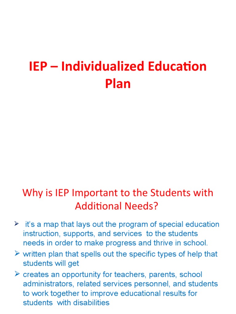 Understanding Individualized Education Plans | PDF | Individualized ...