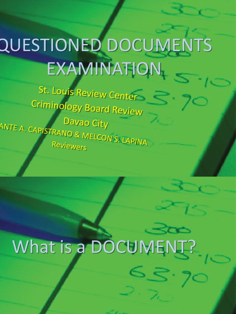 Questioned Documents Examination Discussions Latest Update 072714 | PDF ...