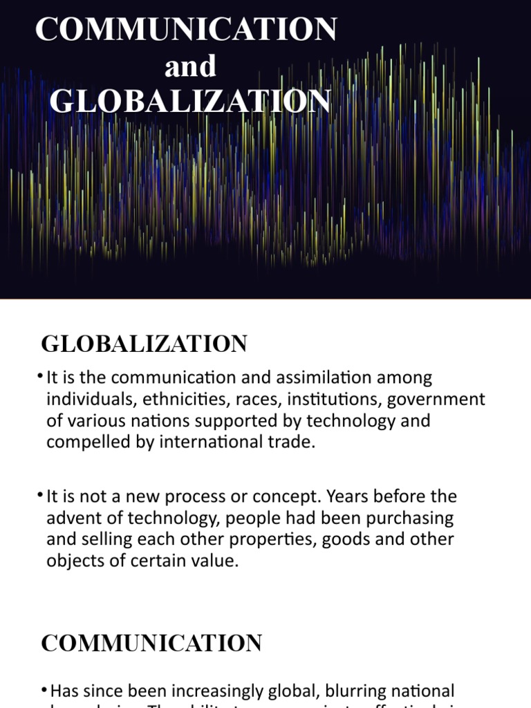 Communication Globalization | PDF | Cross Cultural Communication | Human Nature
