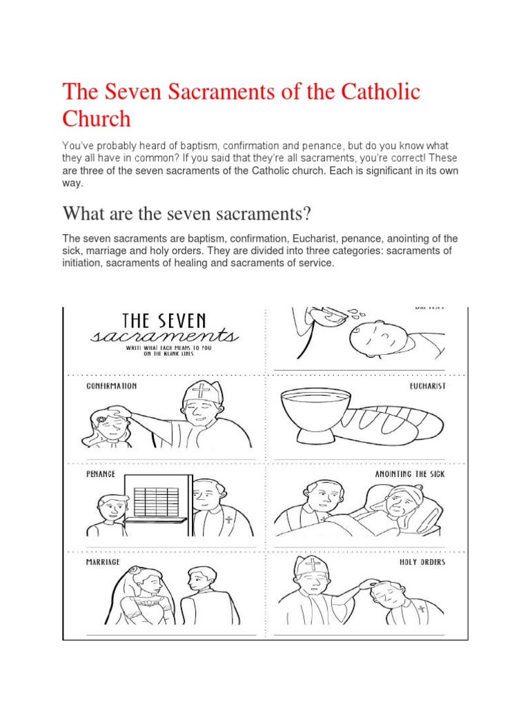 Catholic Baptism Worksheets