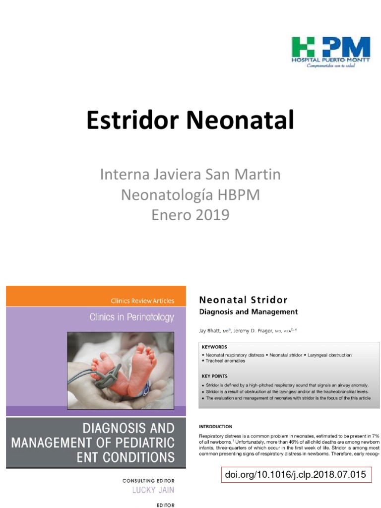 Estridor Neonatal | PDF | Laringe | Tos