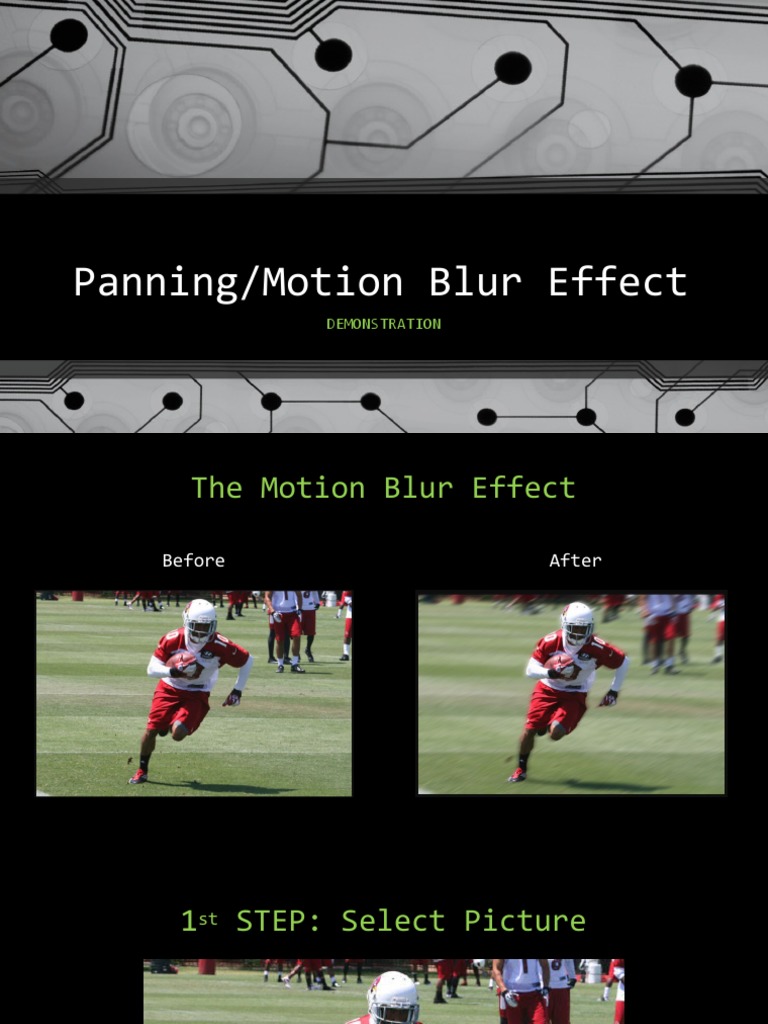 Panning/Motion Blur Effect: Demonstration | PDF
