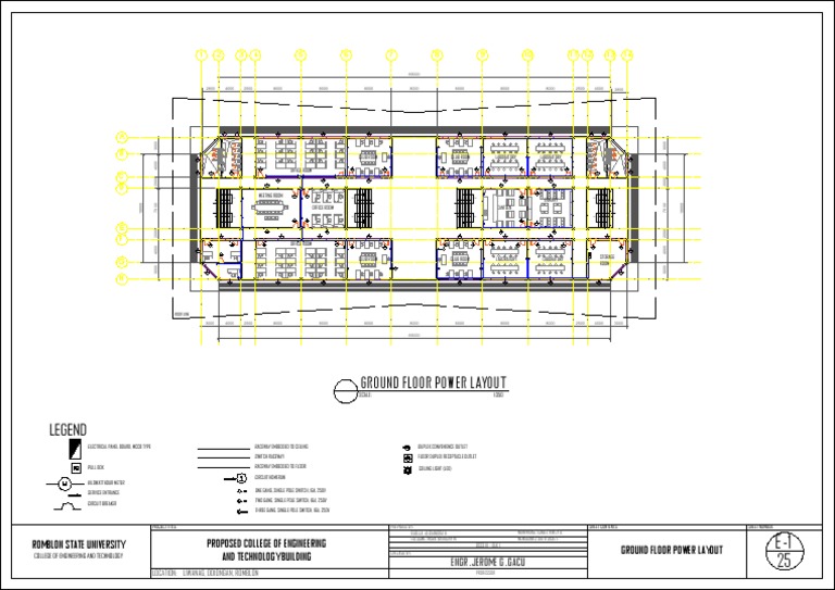 E1 Ground Floor Power Layout | PDF | Electricity | Electric Power