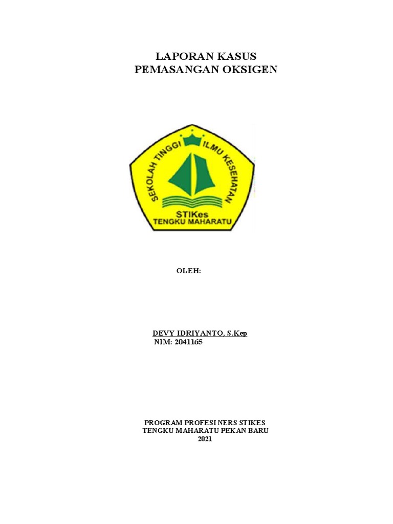 LK KDP Pemasangan Oksigen DEVY IDRIYANTO, S.Kep NIM 2041165 | PDF