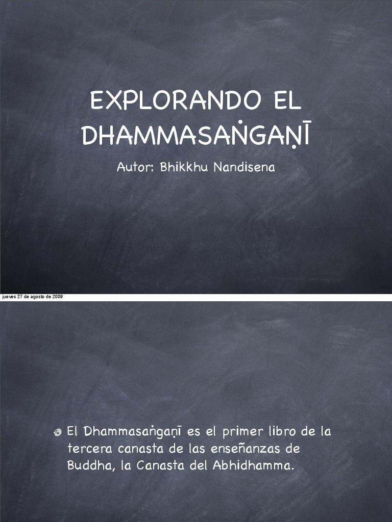 Dhammasangani | PDF | Percepción | Religiones indias