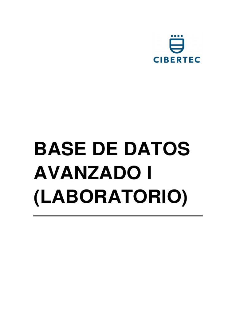 Manual 2018-0 03 Base de Datos Avanzado I (2393) | PDF | Tabla (base de datos) | Servidor SQL de ...