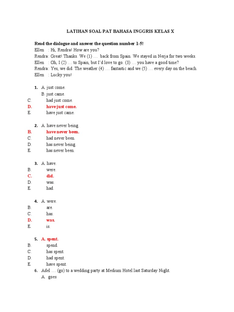 Latihan Soal Pat Bahasa Inggris | PDF | Moon | Basalt