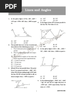Class IX - 06 Lines and Angles - Question Bank | PDF | Angle | Euclidean Plane Geometry