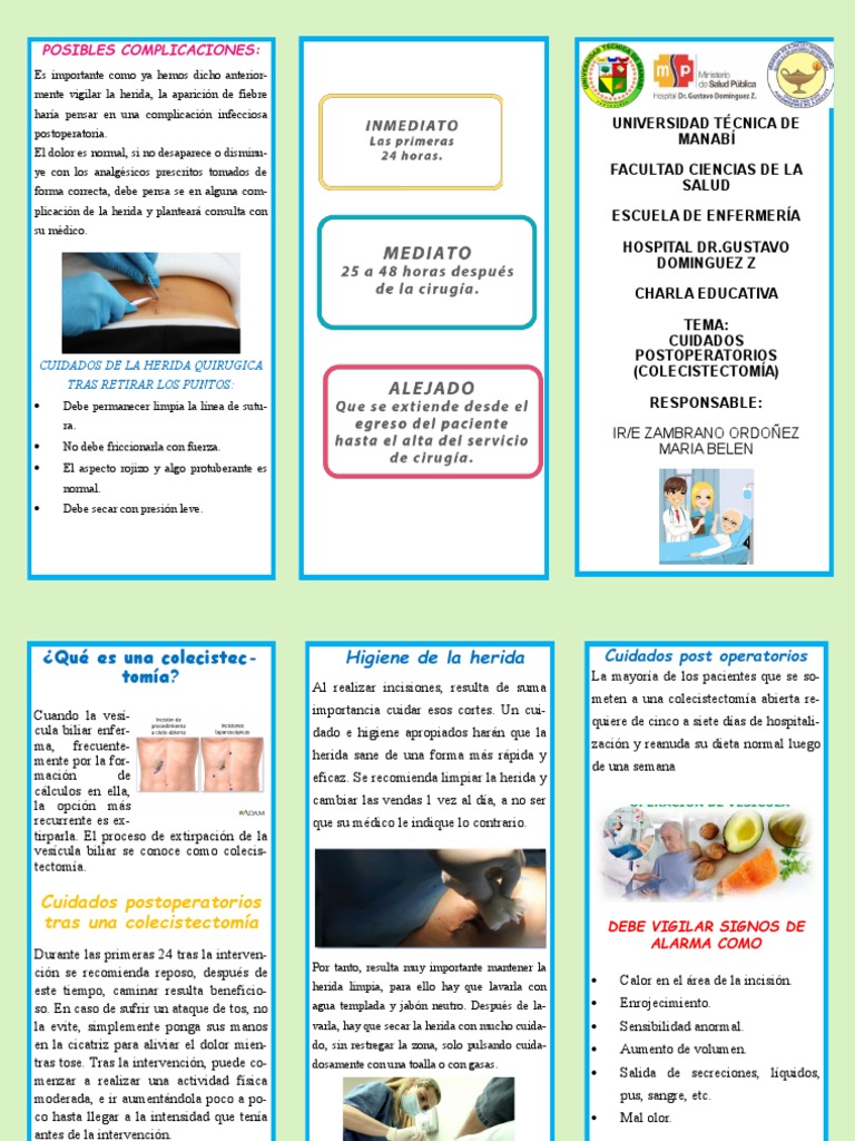 Cuidados Postoperatorios (Colecistectomía) | PDF | Medicina CLINICA ...