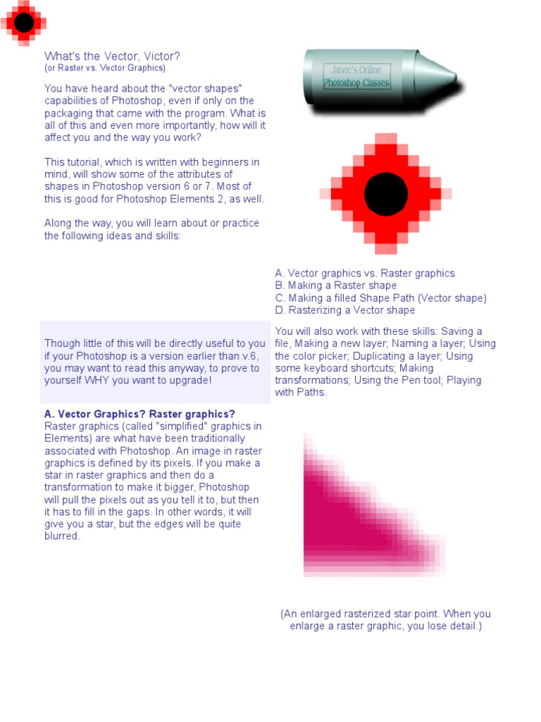 Understanding Raster vs. Vector in Photoshop | PDF | Adobe Photoshop ...