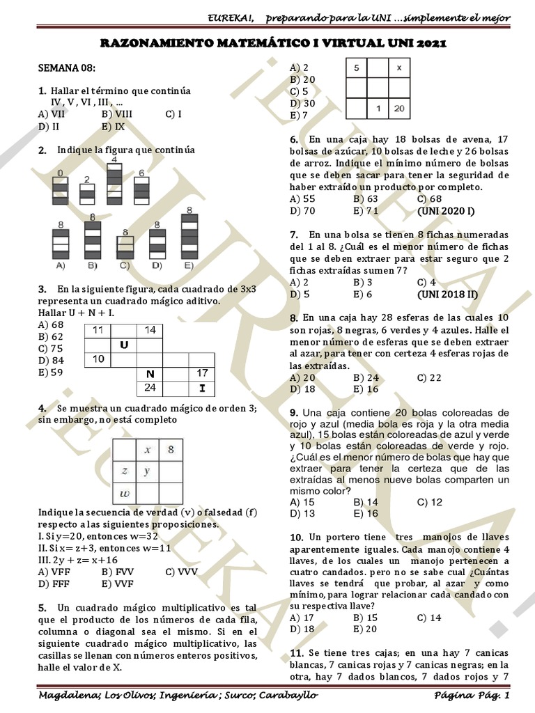 8° Dirigida - RM I - Lespinoza | PDF | Matemática Elemental | Aritmética