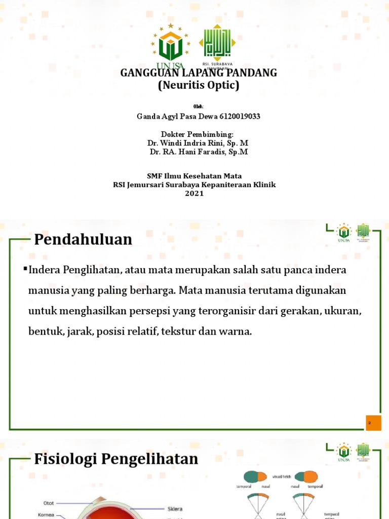 Defek Lapang Pandang - Neuritis Optic - Ganda Agyl Pasa Dewa ...