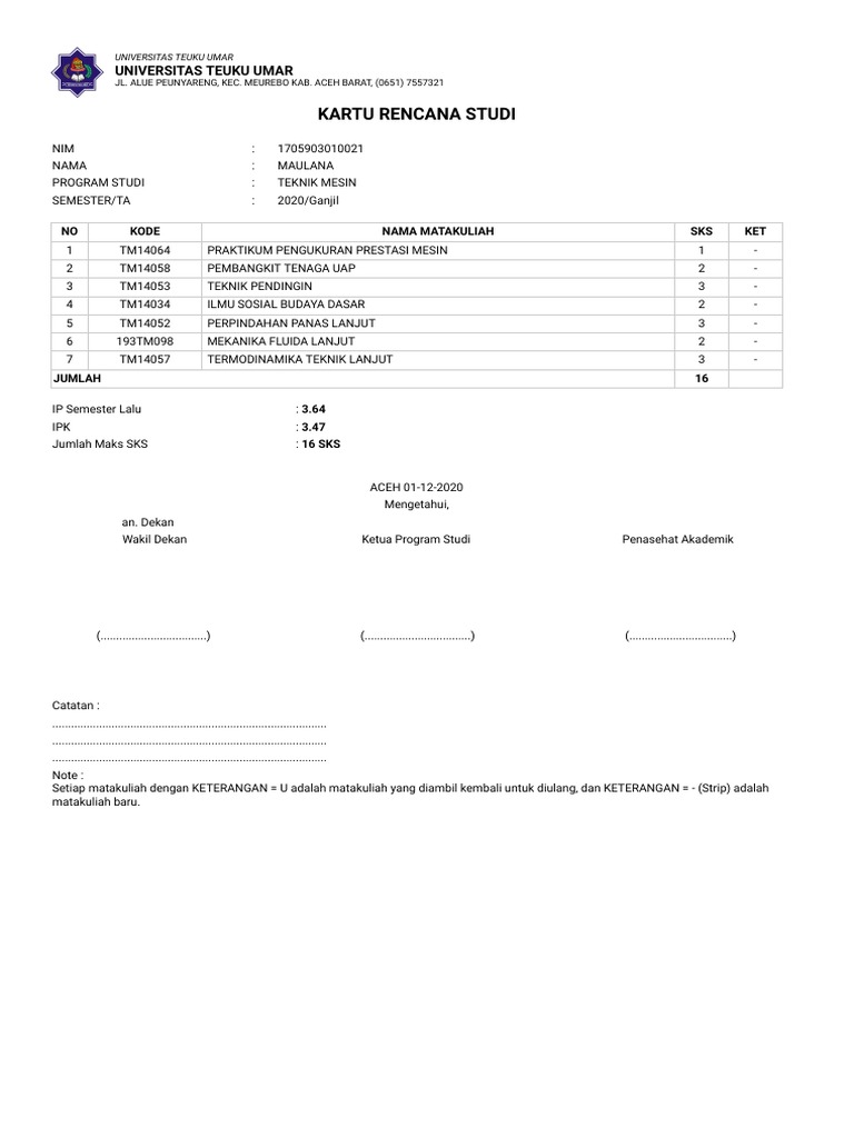 KRS Semester 7 | PDF