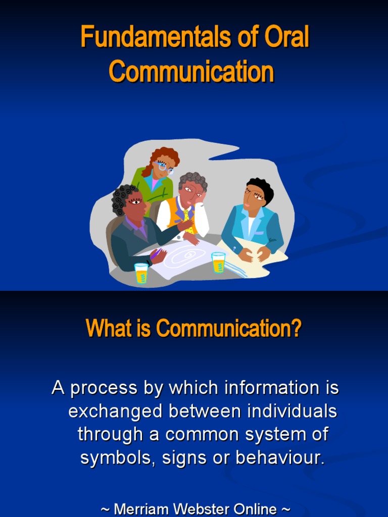 Fundamentals of Oral Communication | PDF | Communication | Speech