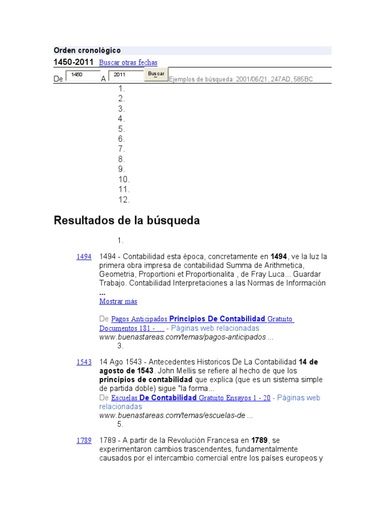 Orden Cronológico de Historia | PDF | Contabilidad | normas ...