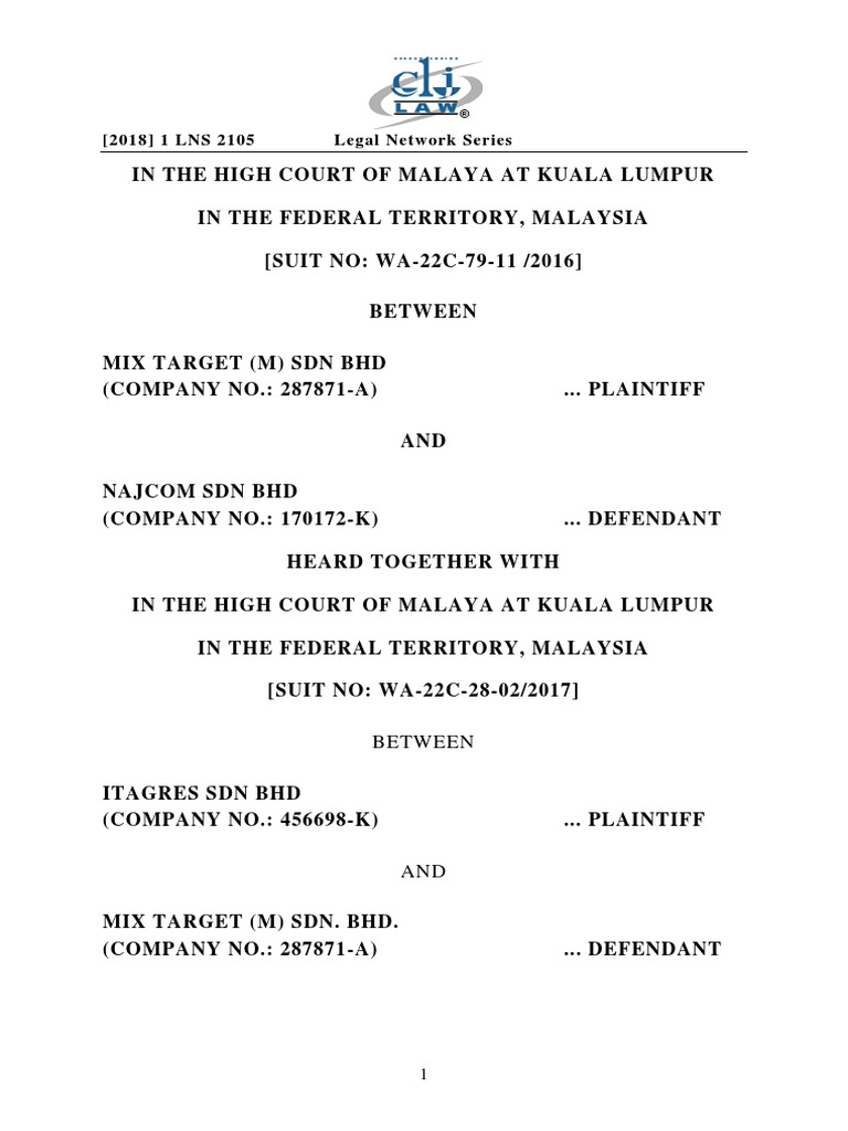 PAM Contract (High Court Case) | PDF | Common Law