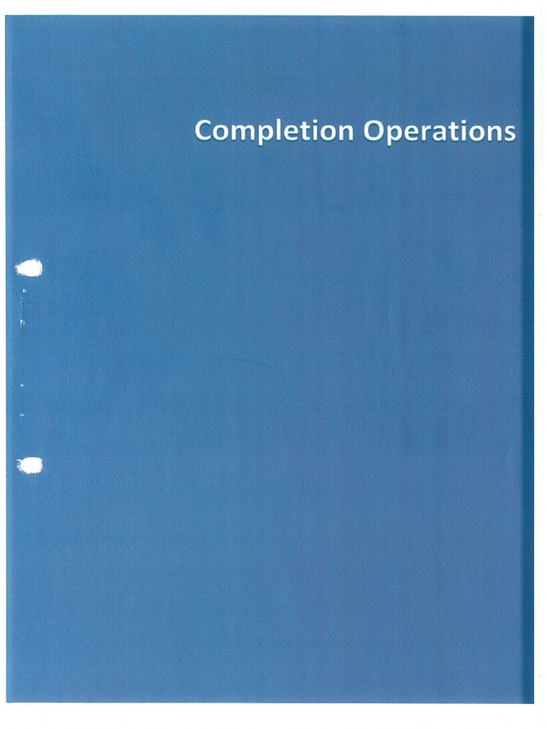 Completion Operations - IWCF | PDF | Casing (Borehole) | Blowout (Well ...