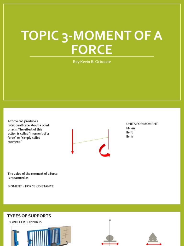 Moment of Force in Statics Explained | PDF | Rotation Around A Fixed ...