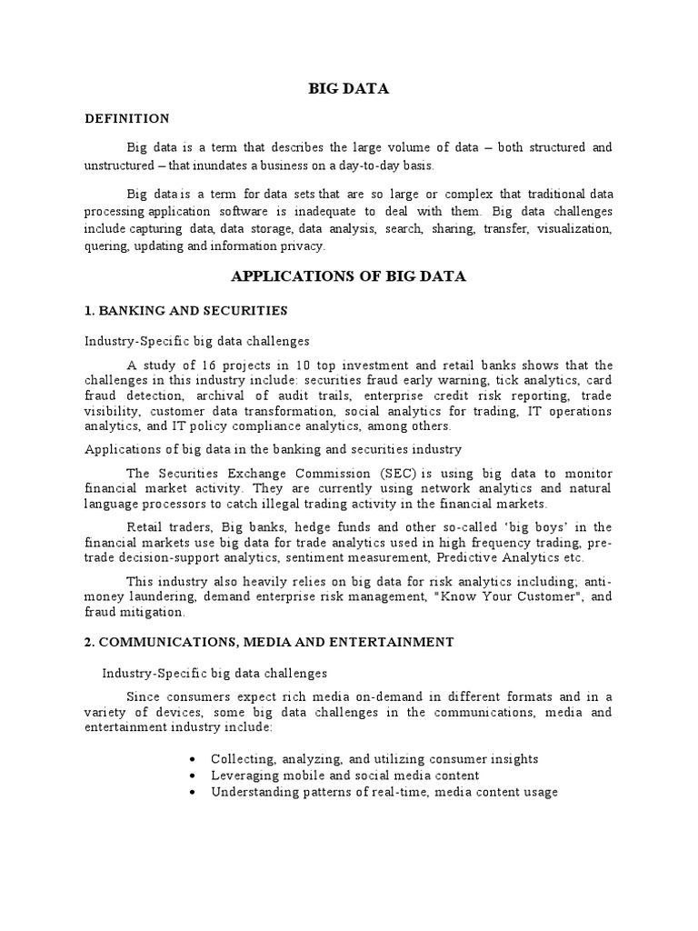 Big Data | PDF | Analytics | Big Data