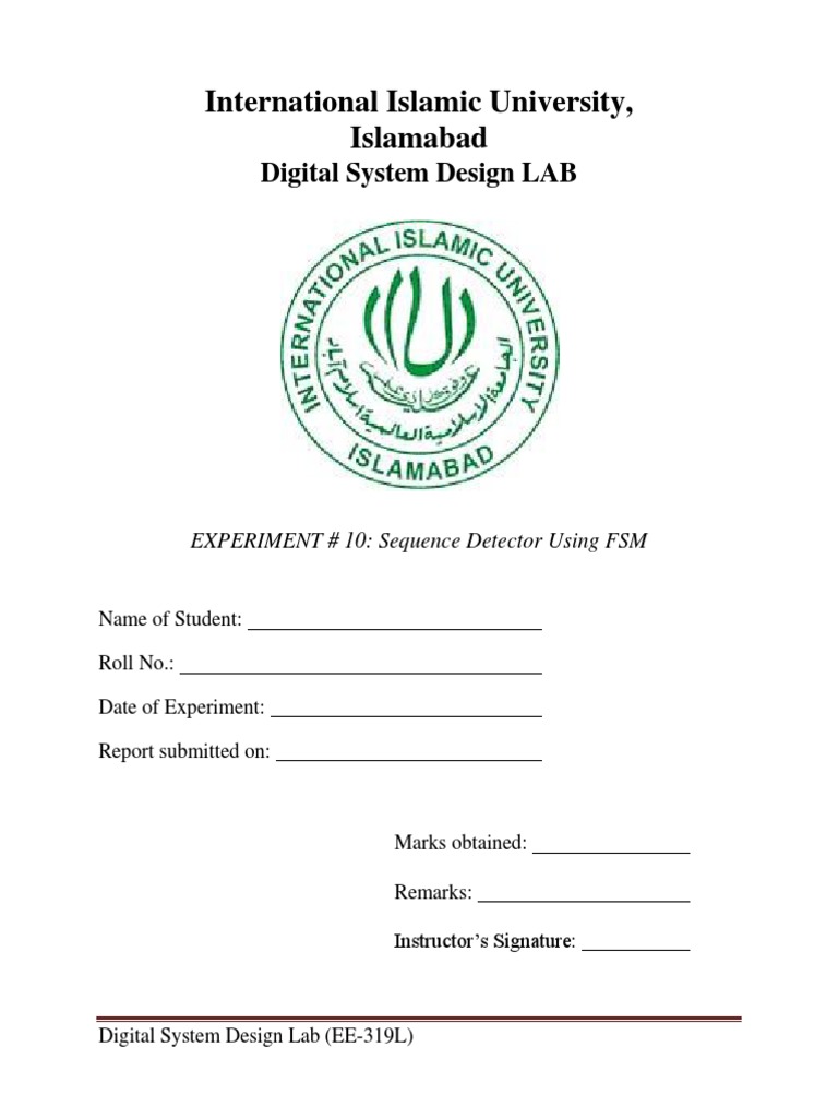 Lab - 10 - Sequence Detector Using FSM | PDF | Electrical Engineering | Electronic Engineering