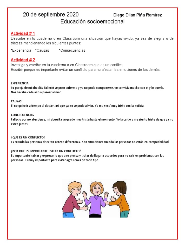 Actividades de Educación Socioemocional | PDF | Salud y bienestar ...