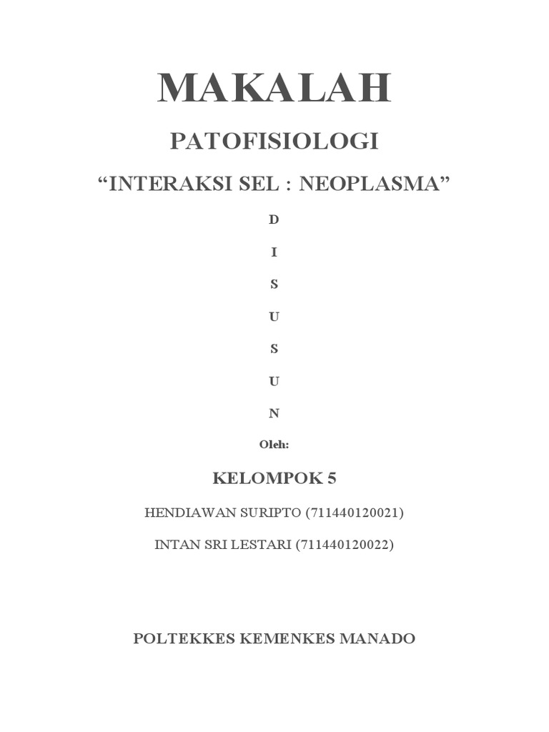 Makalah Patofisiologi KLMPK 5 | PDF Makalah Patofisiologi KLMPK 5 | PDF