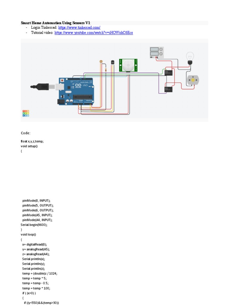 Lab06 - Smart Home Automation Using Sensors | PDF | Electrical Engineering | Computer Engineering