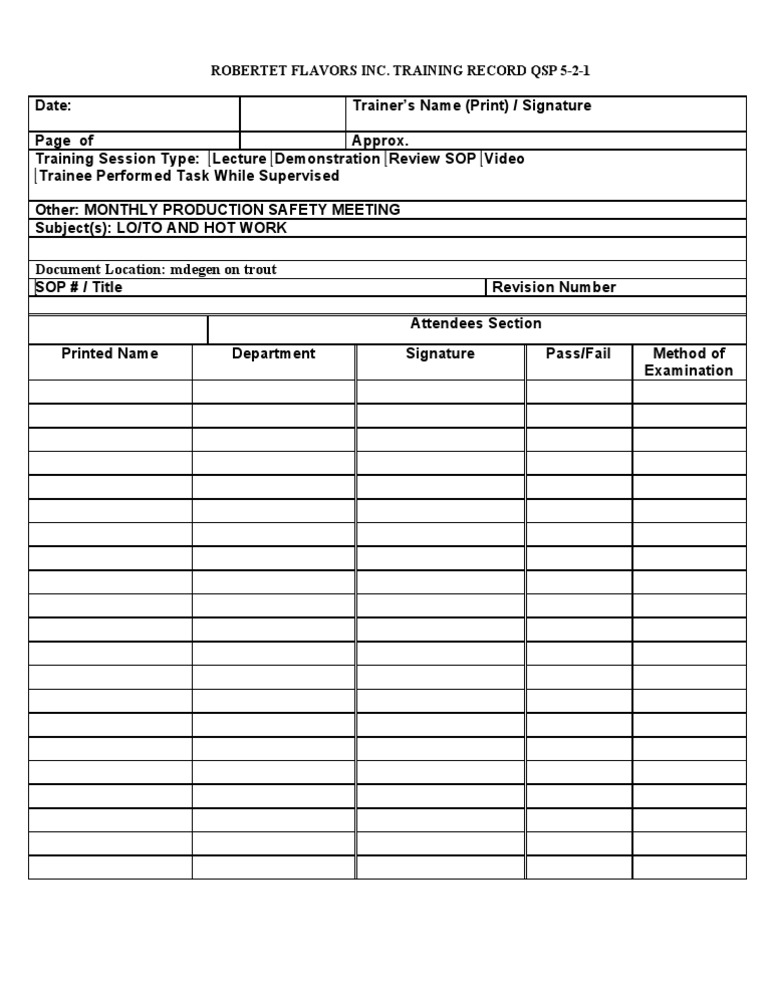 Training Sheet | PDF