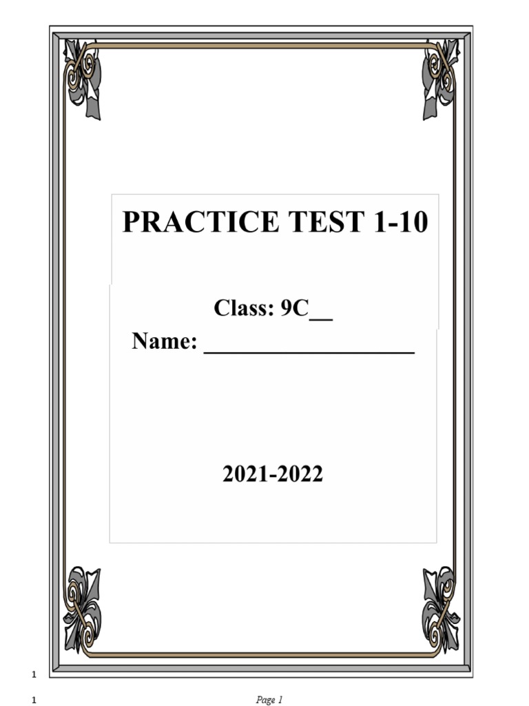Practice Test 1-10-2021.2022 | PDF | Predation | Life