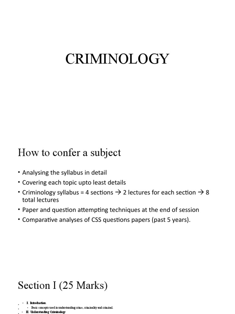 CRIMINOLOGY - PPTX Orientation Lecture 1 | PDF | Criminology | Crime ...